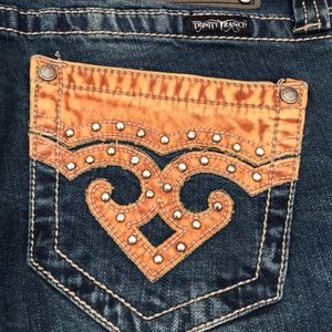 Trinity Ranch | Jeans | Western Leather Trim Rodeo Denim Ladies Jeans ...